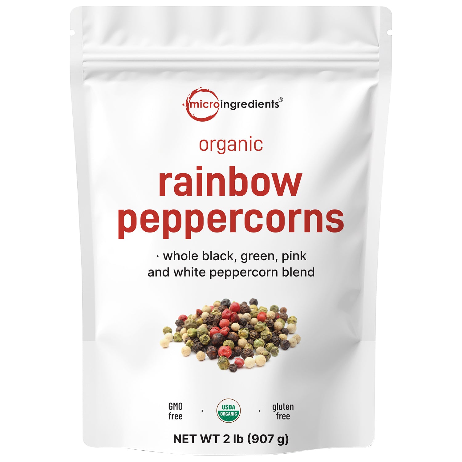 Organic Rainbow Peppercorns Premium Mix Peppercorn Blend Micro