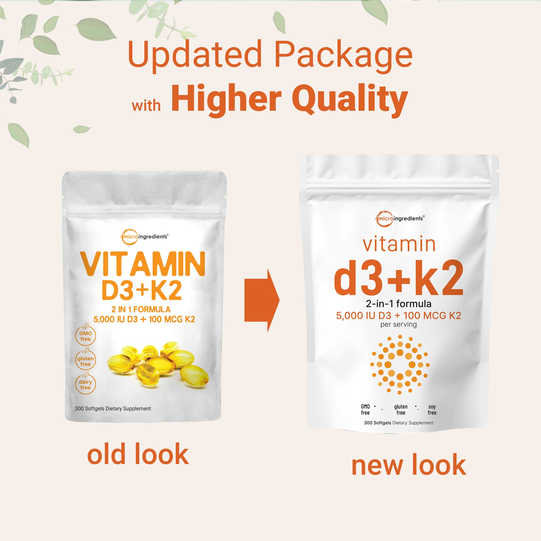 Vitamin D3 K2 Softgels: Best D3 + K2 Supplement – Micro Ingredients