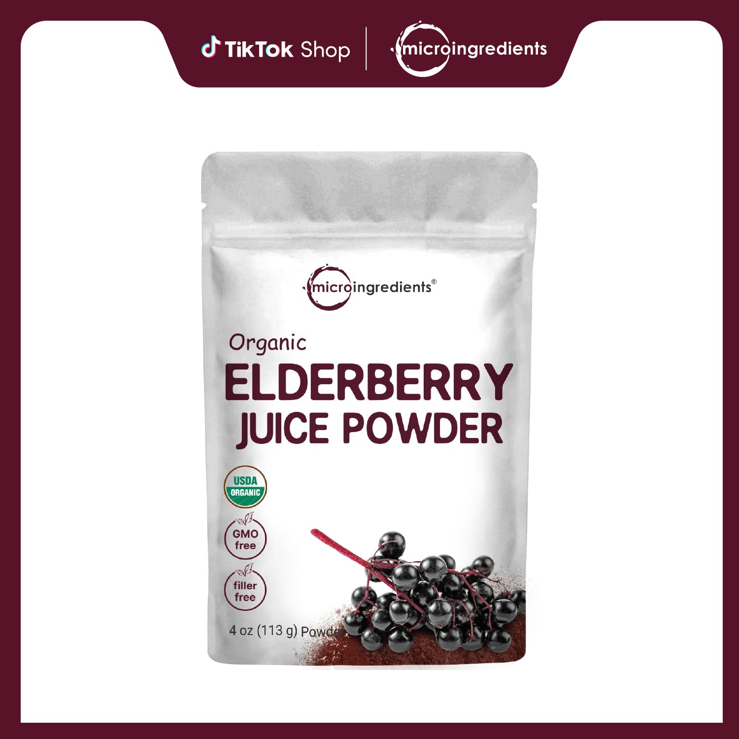 Organic Elderberry Juice Powder - Best Elderberry Supplement – Micro ...