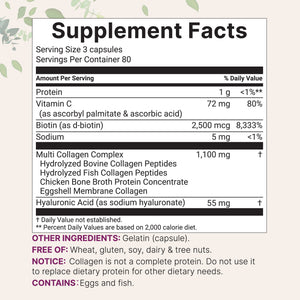 Micro Ingredients Multi Collagen Complex, 240 Capsules