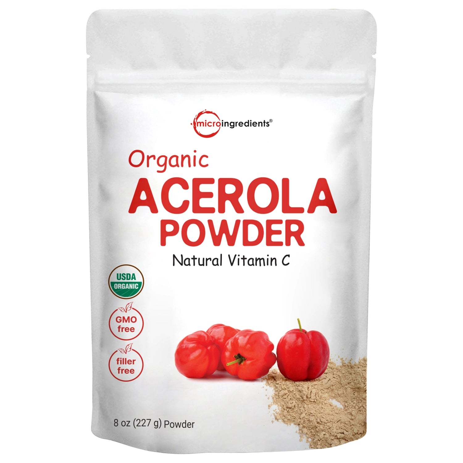 Organic Acerola Cherry Powder - Natural Vitamin C Source – Micro ...