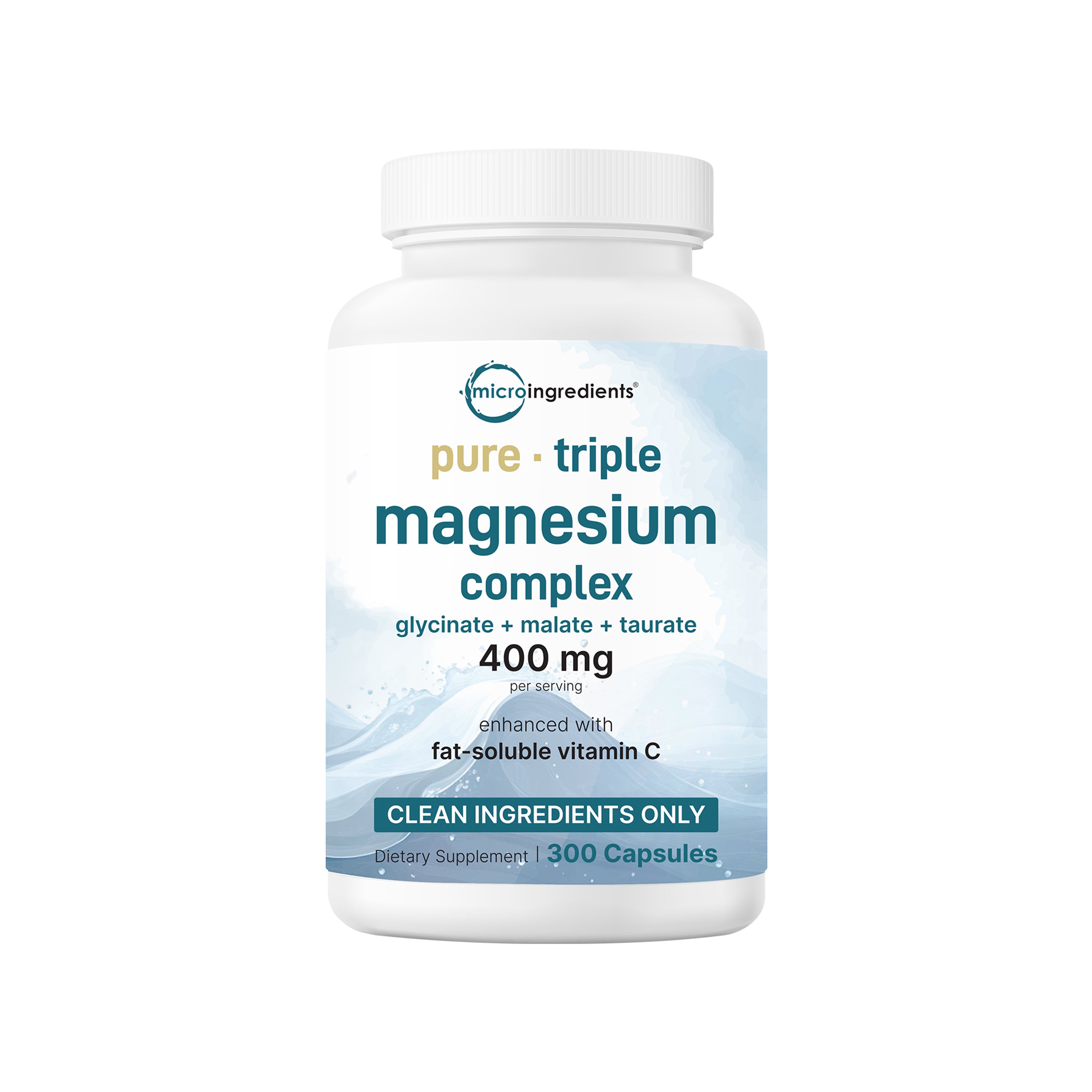 Micro Ingredients Triple Magnesium Complex 400mg Per Serving, 300 Caps