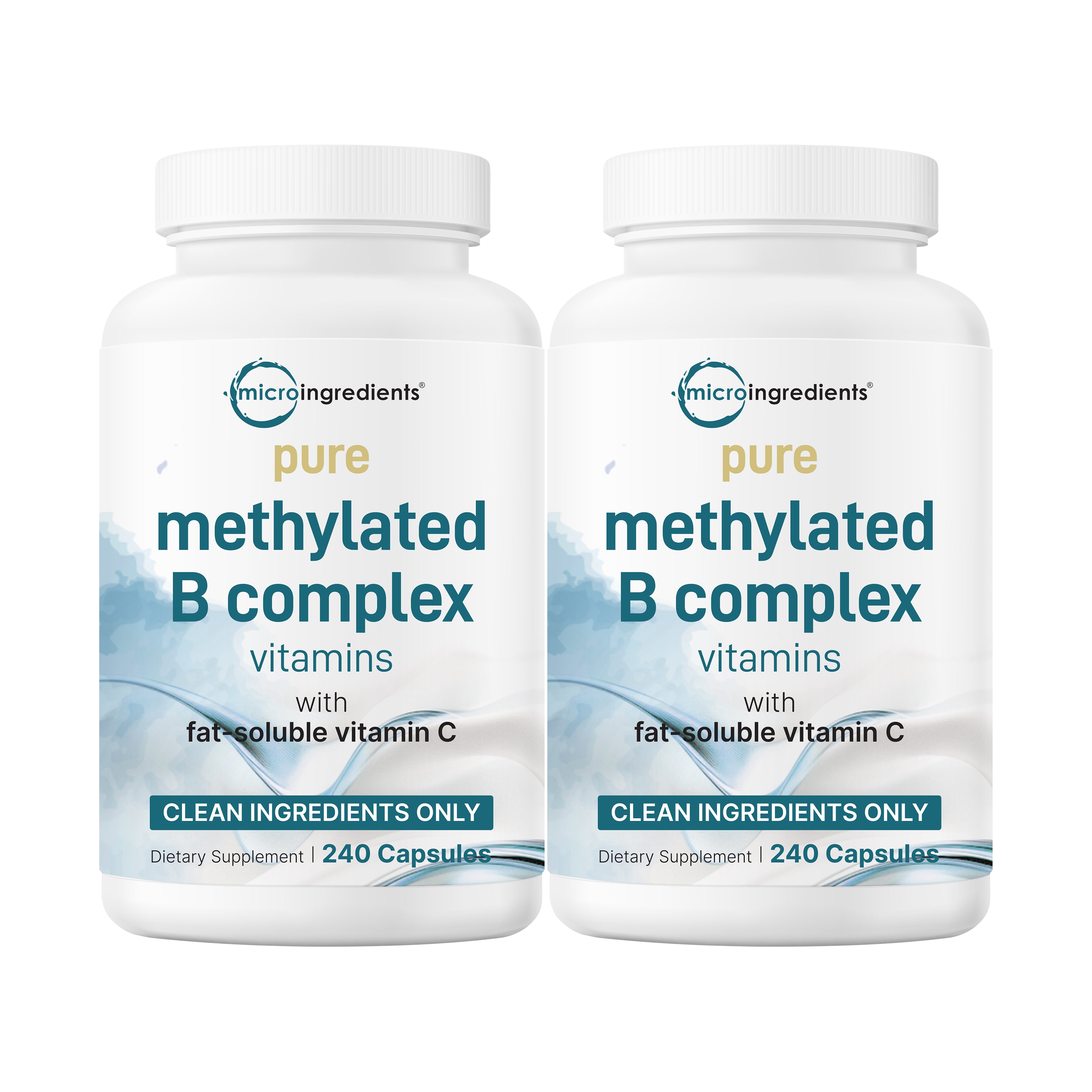 Micro Ingredients 2 Pack Pure Methylated B Complex, 480 Capsules