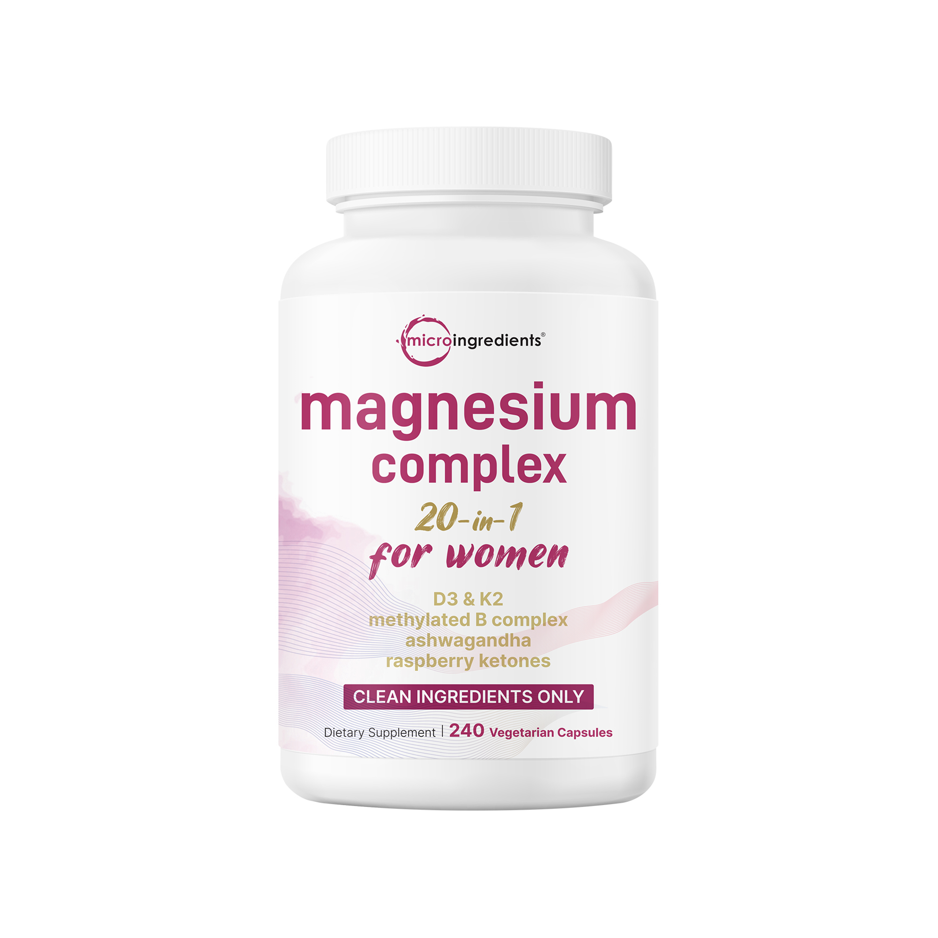 Micro Ingredients Magnesium Complex 20-in-1 for Women, 240 Vegetarian