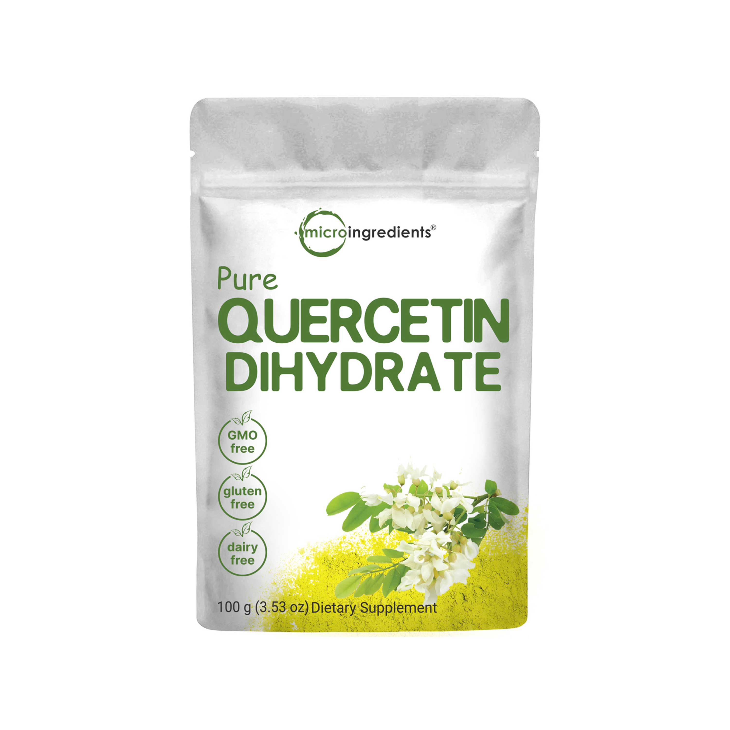Quercetin Dihydrate Powder - 500 mg High-Potency Supplement – Micro ...