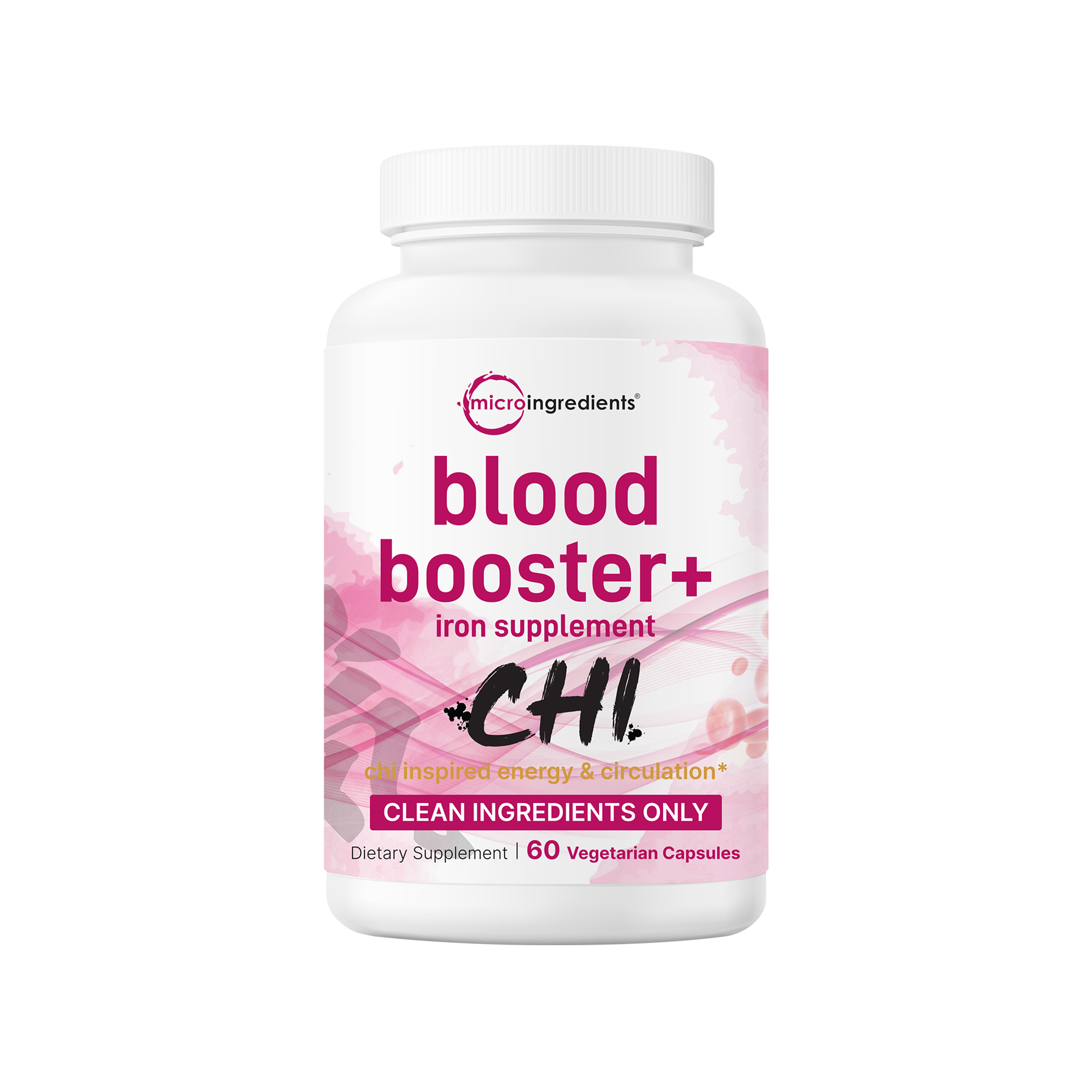 Micro Ingredients Blood Booster + | 60 Veggie Capsules | 14-in-1 Iron