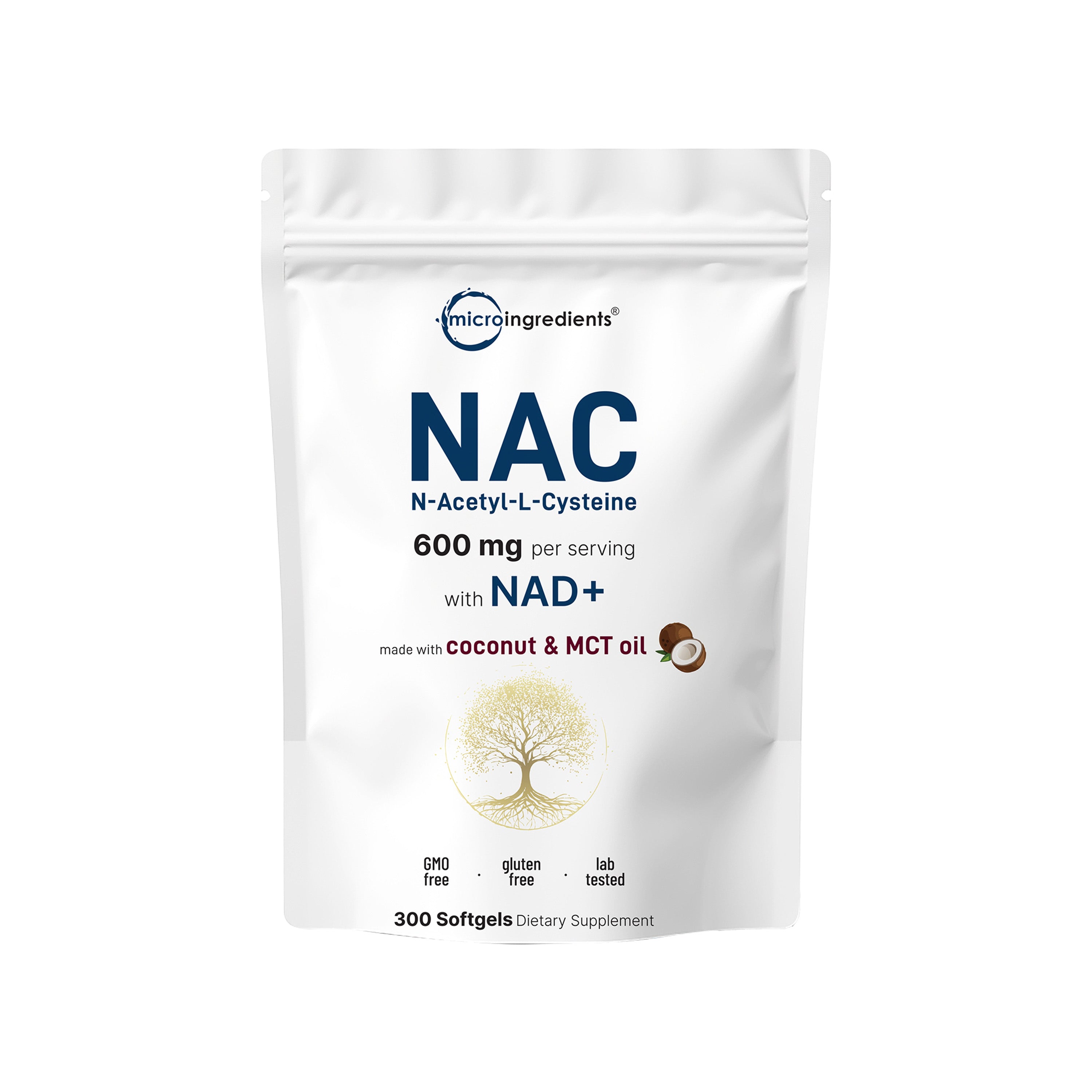 Micro Ingredients NAC 600mg with NAD+, N-Acetyl L-Cysteine + Nicotinam
