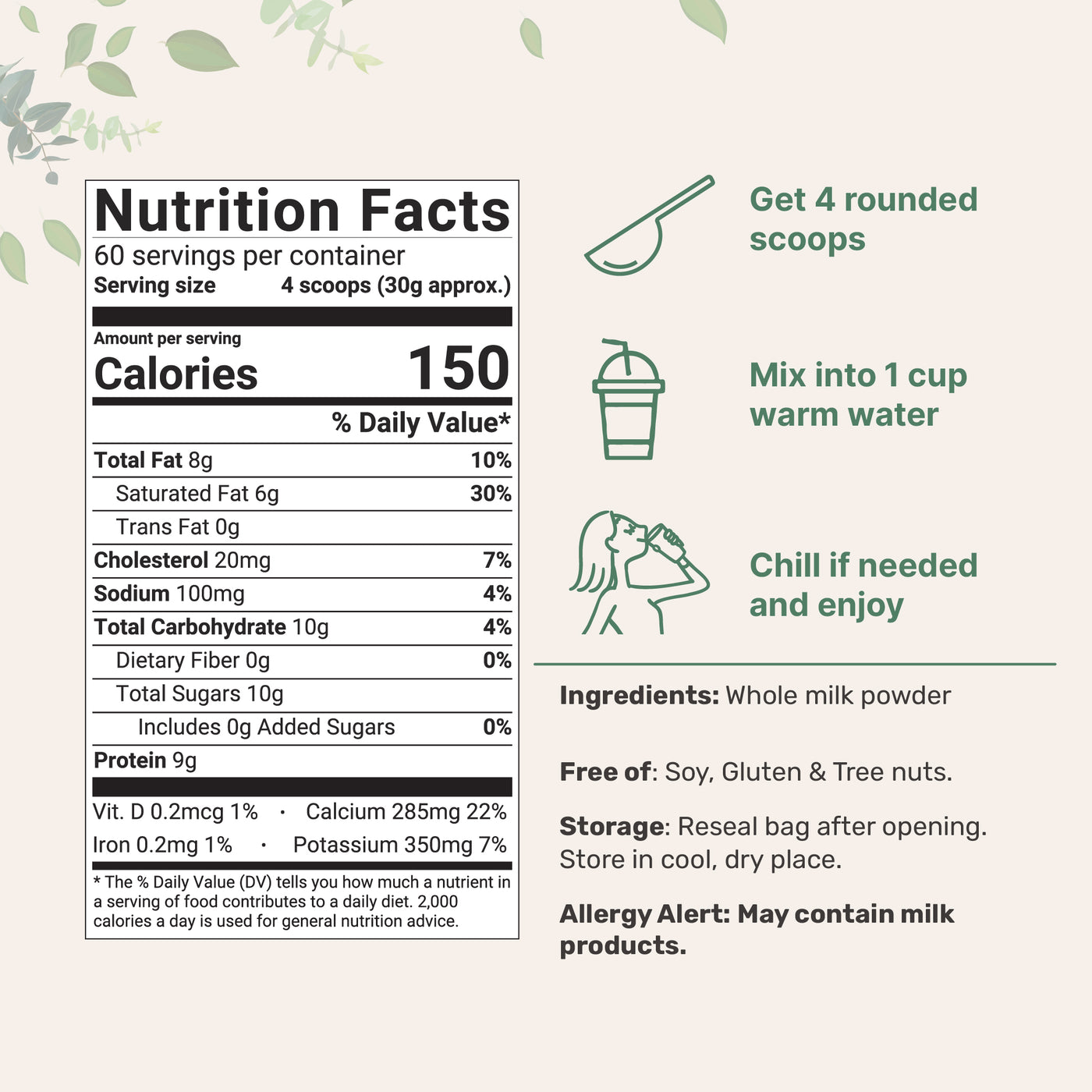 Buy Whole Milk Powder | High-Quality Powdered Whole Milk – Micro ...