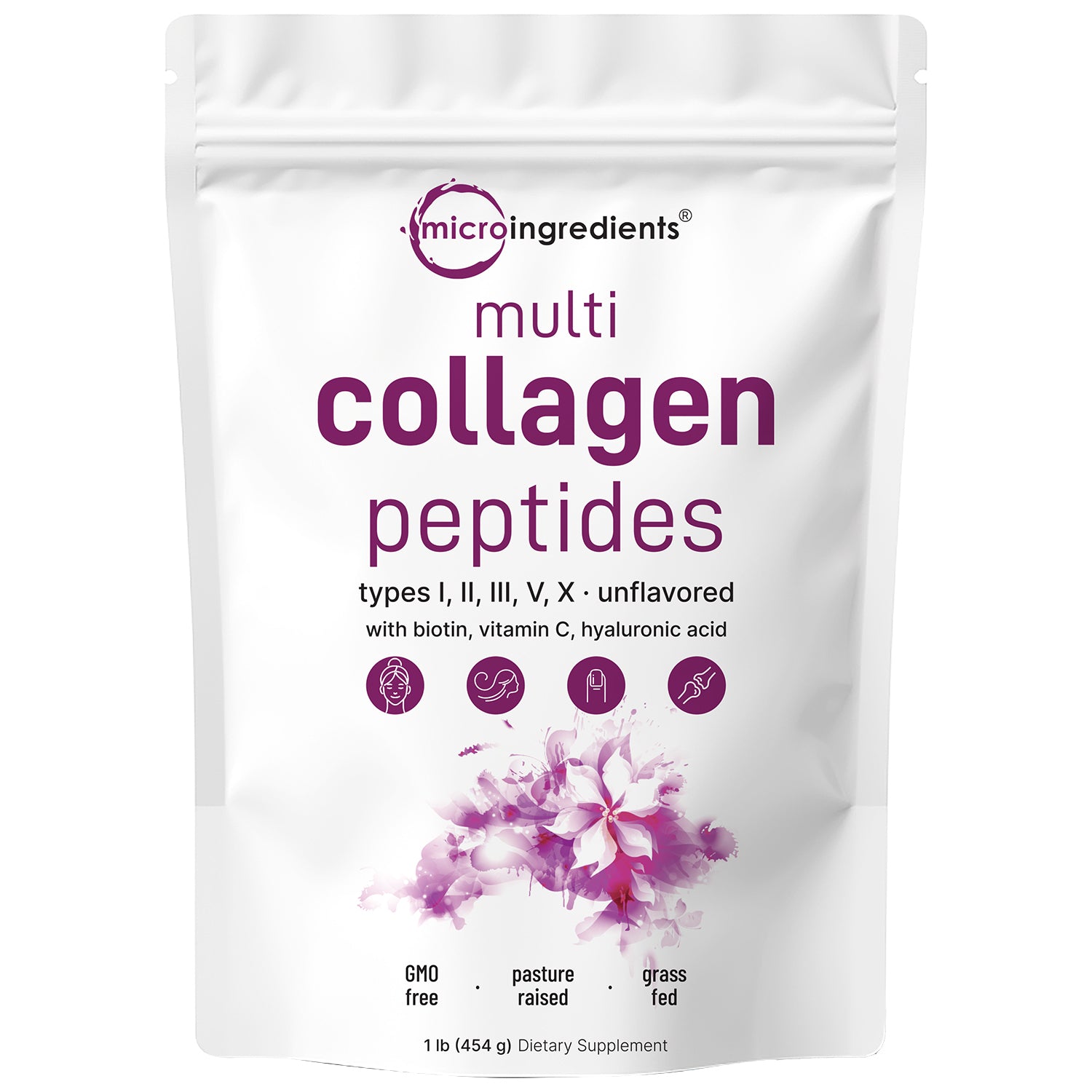 Micro Ingredients Multi Collagen Peptides Powder - Hydrolyzed Protein
