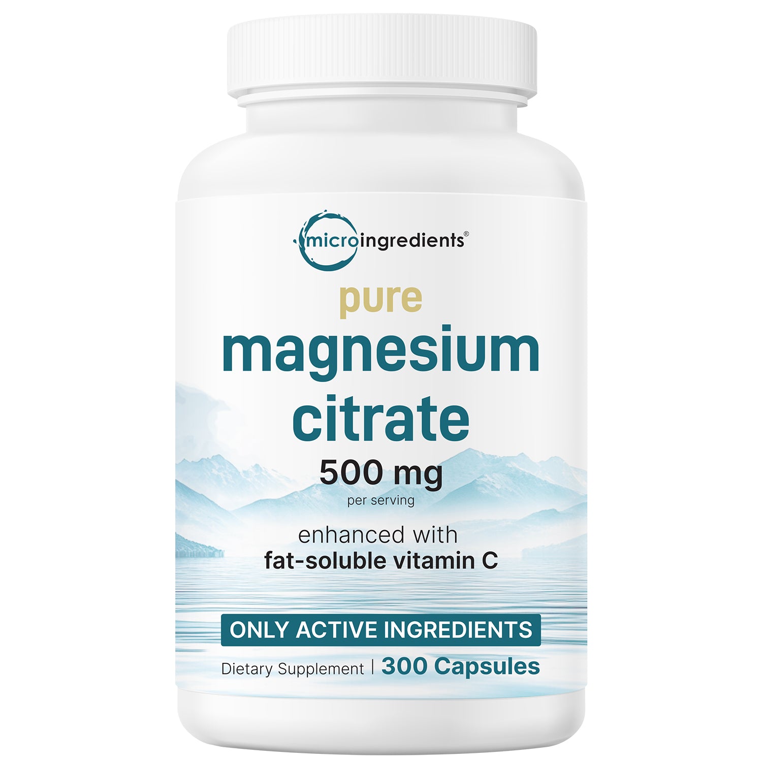 Micro Ingredients Pure Magnesium Citrate Supplements 500mg Per Serving