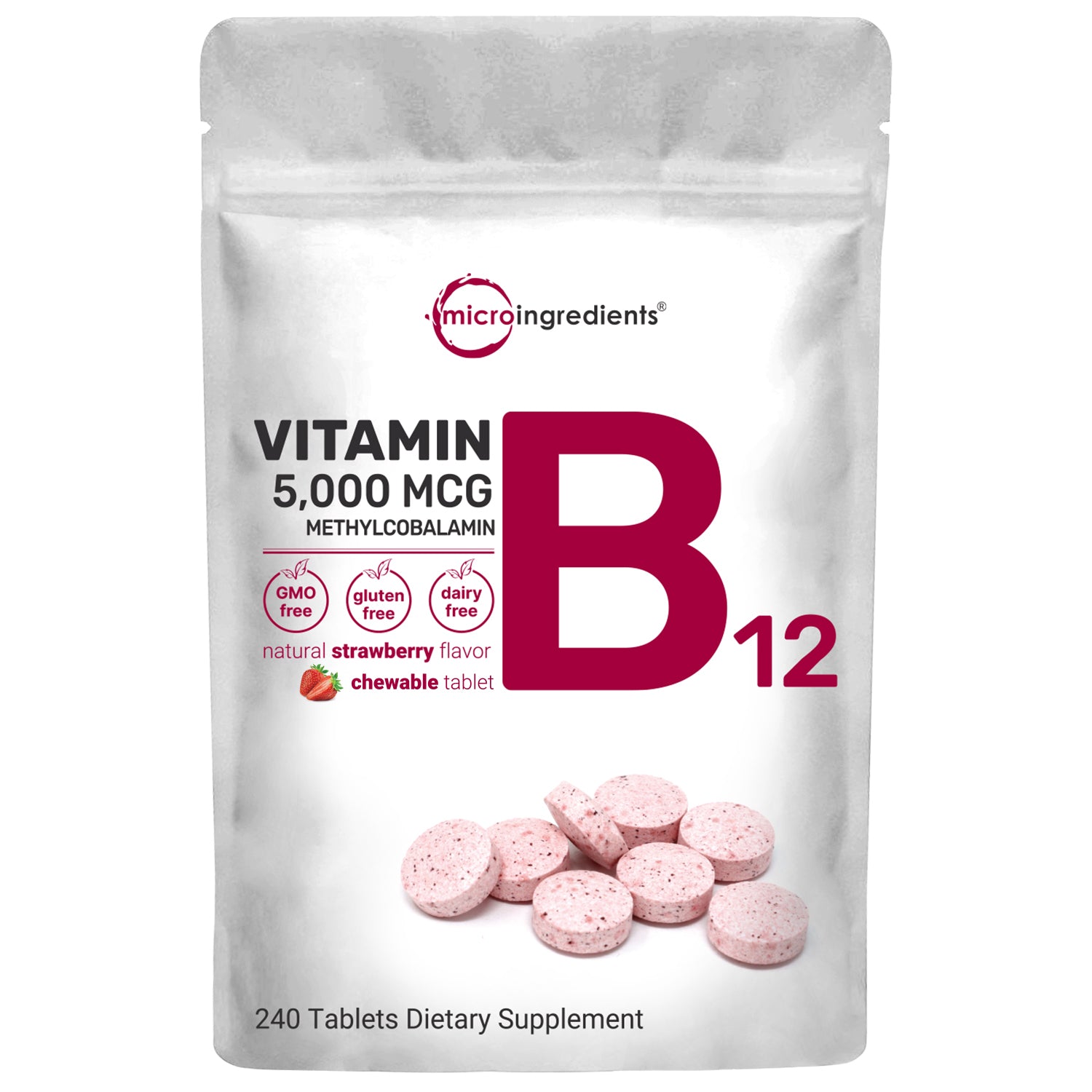 Vitamin B12 Chewable Tablets - Active Methyl B12 Form for Weight Loss ...