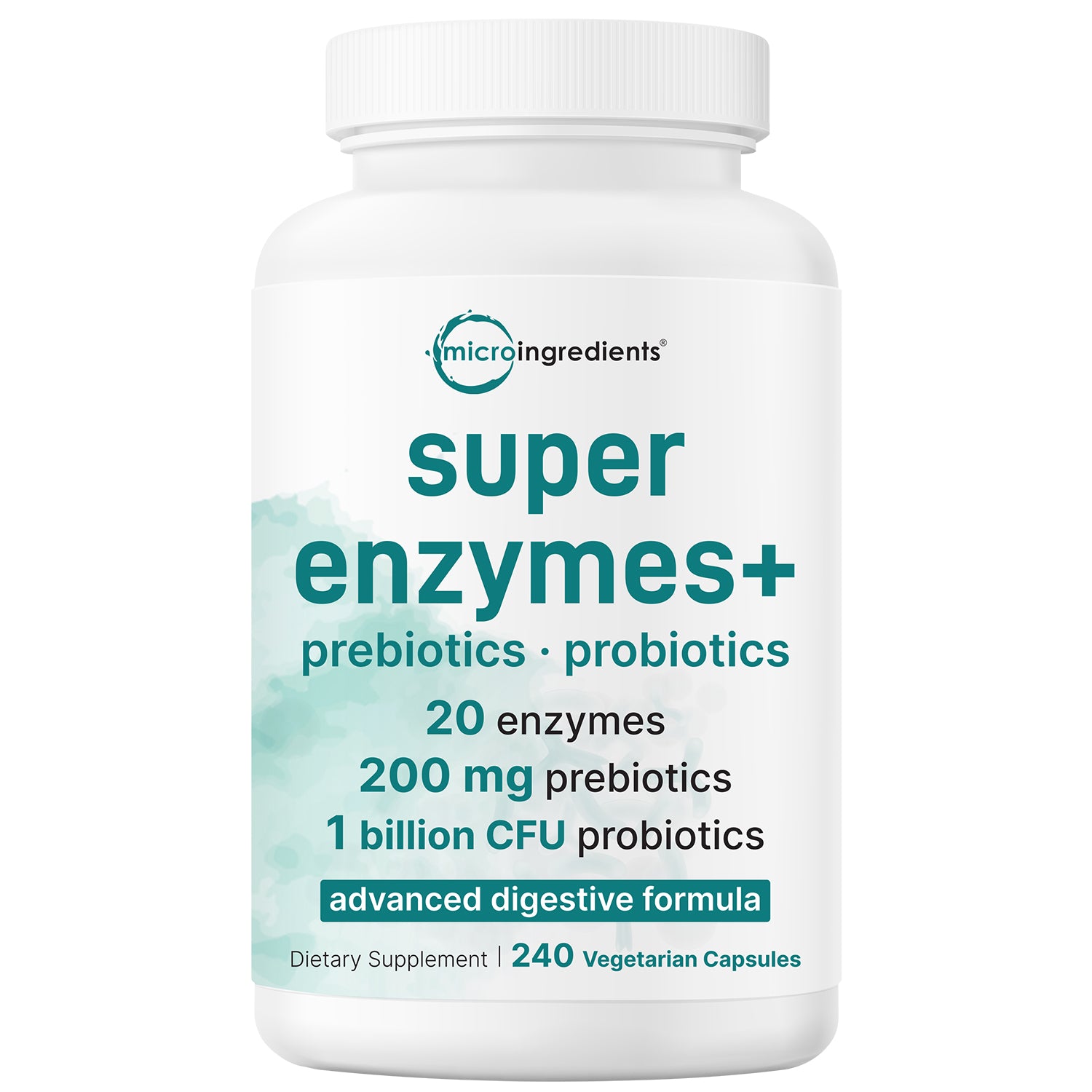 Micro Ingredients Super Enzymes + Prebiotics & 1 Billion CFU Probiotic