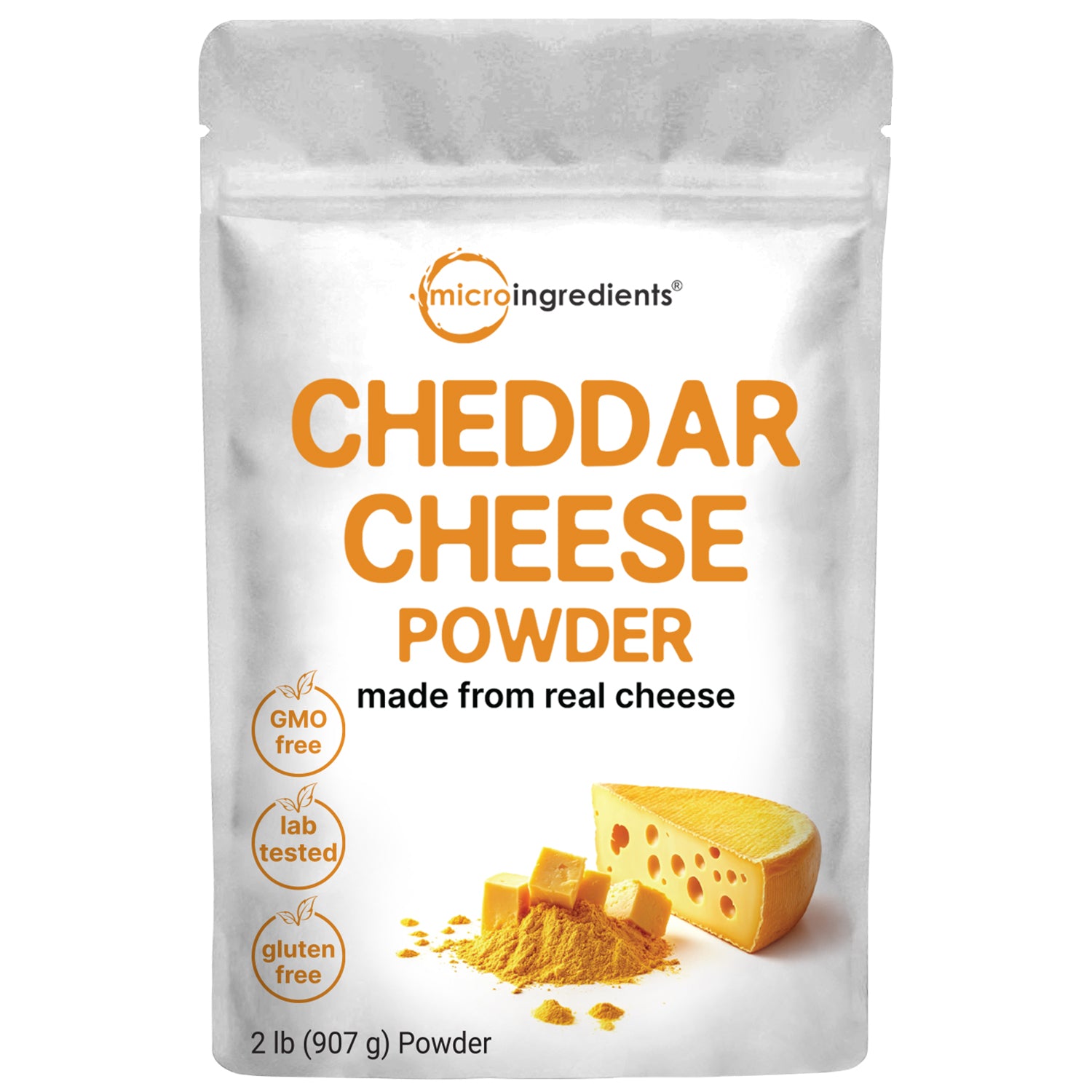 Micro Ingredients Cheddar Cheese Powder, 2lbs | Made from Real Raw Che
