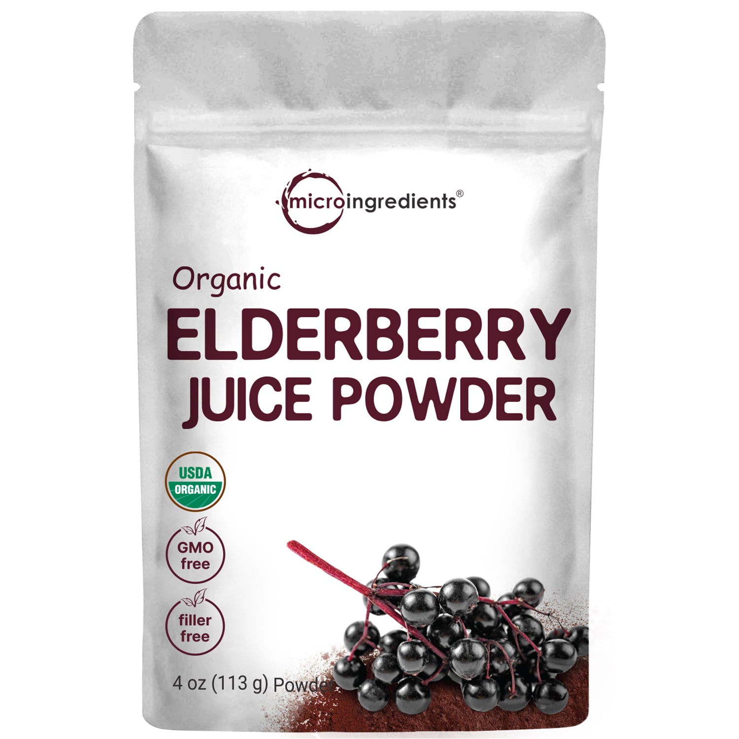 Organic Elderberry Juice Powder - Best Elderberry Supplement – Micro ...