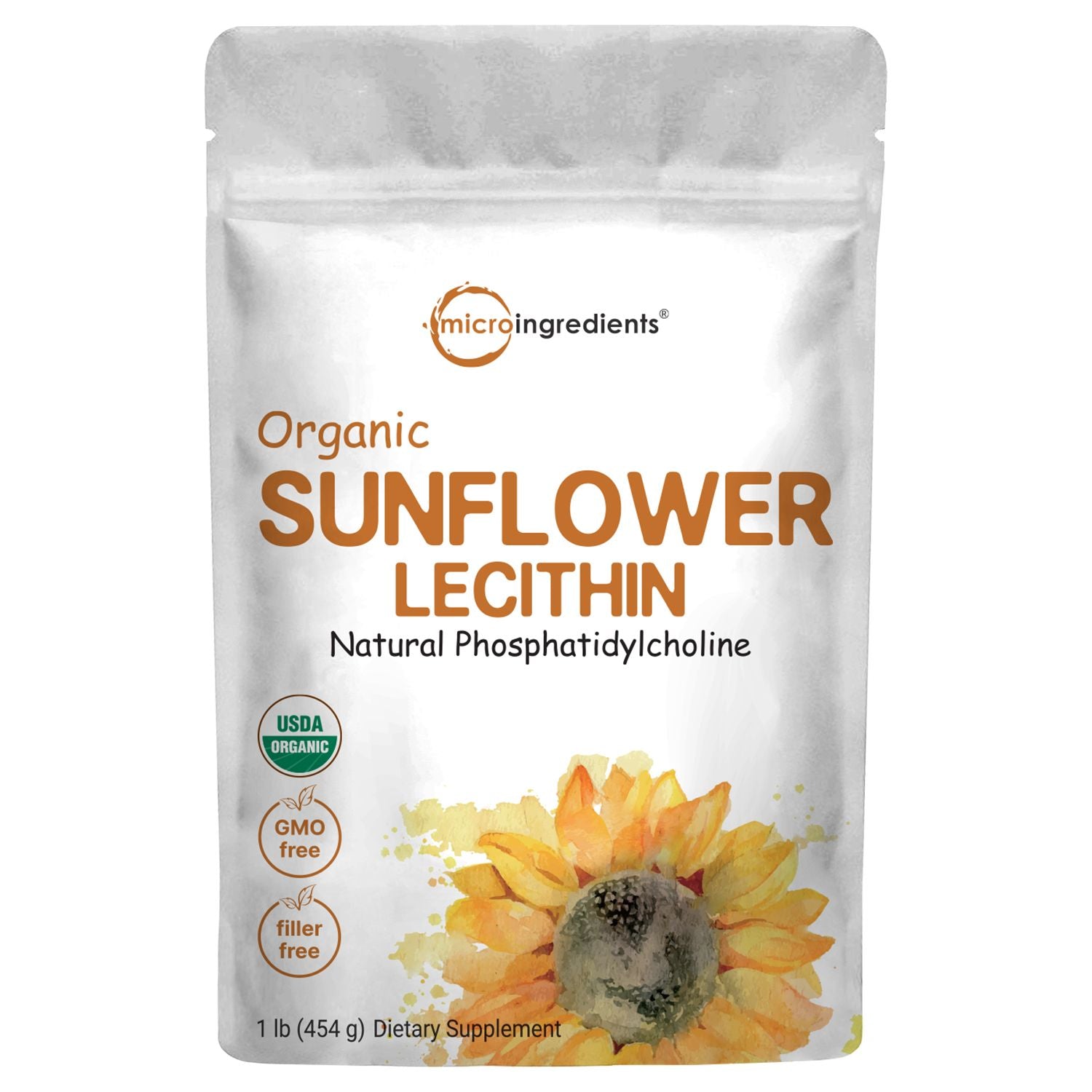 Organic Sunflower Lecithin Powder - Premium Sunflower Lecithin – Micro ...